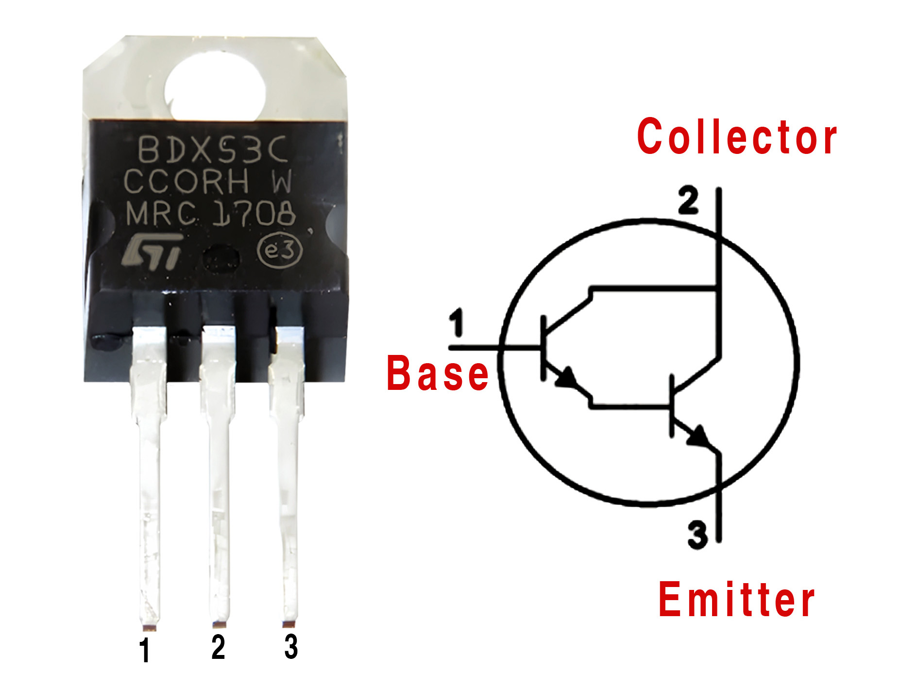 BDX53C Transistor | Datasheet, PDF, Equivalent & Pinout STMicroelectronics - Kasuo