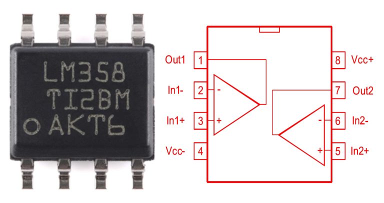LM358 Op Amp Pinout, Circuit and Equivalent - Kasuo